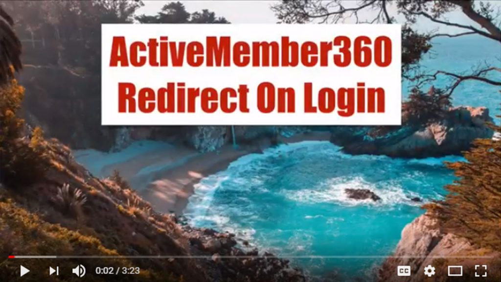 ActiveMember360 Redirect On Login - Integrate Pro